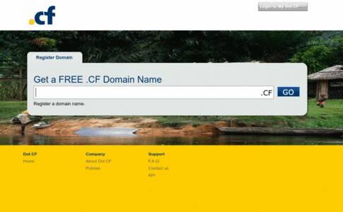 Free Domain .CF (defunct) – Get Free Domain Name