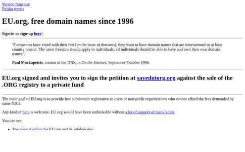 Free Subdomain .EU.ORG – Get Free Domain Name
