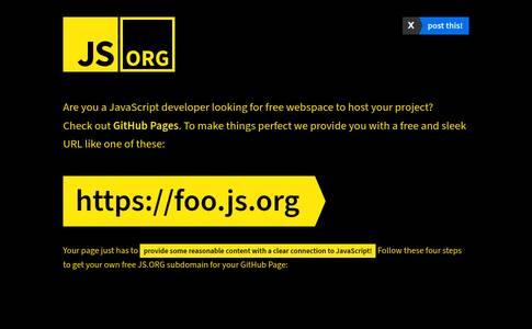 Free Subdomain .JS.ORG – Get Free Domain Name